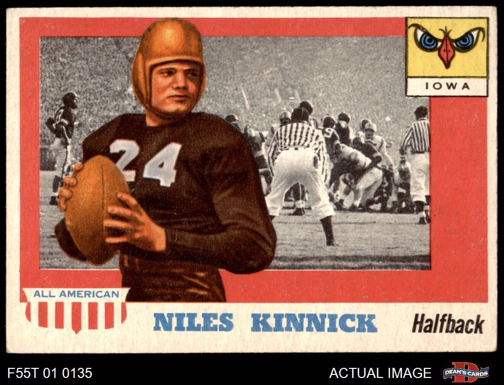 1955 Topps #6 Nile Kinnick First Name Misspelled as Niles RC Iowa 4 ...