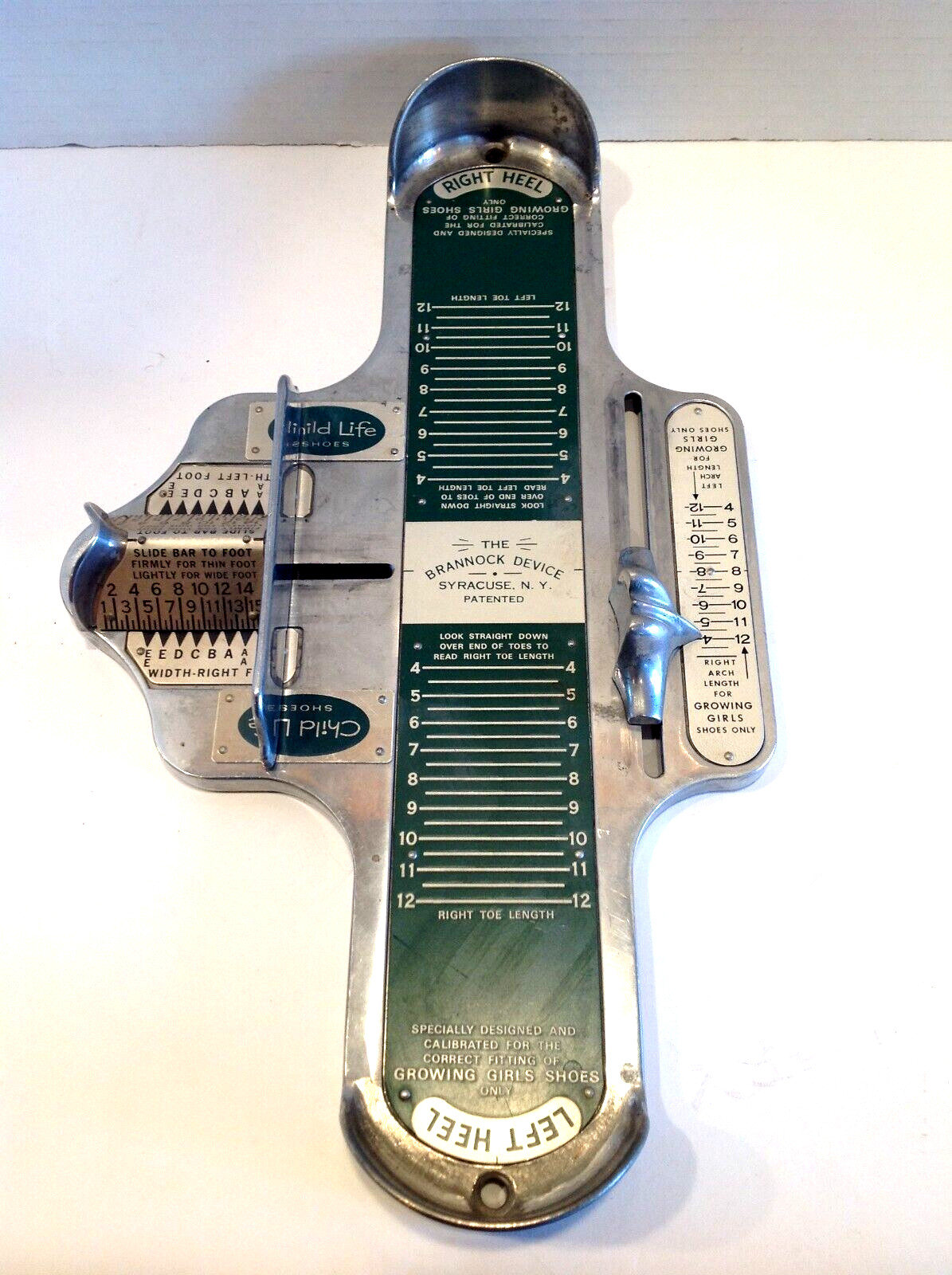 Vintage Brannock Device Metal Measurement Child Life … - Gem