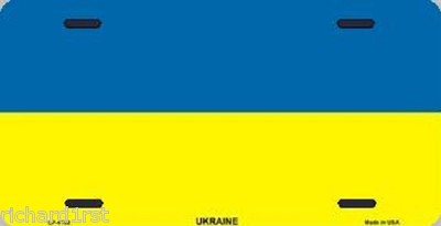 Aluminum National Flag Ukraine "License Plate" NEW | eBay