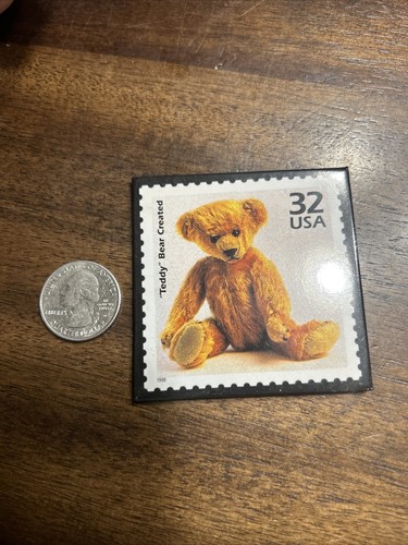 Teddy Bear Postage Stamp 32 USA Fridge Magnet 1998 | eBay