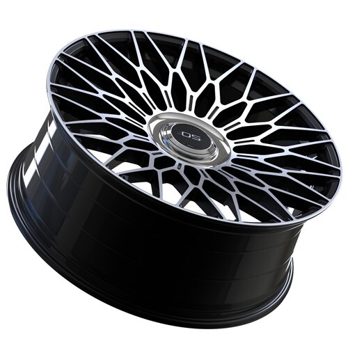 (4) OS WHEELS FF01 Flow Forged 24x10 5x127/5x130 +30 Gloss Black ...