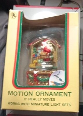 Vintage Christmas Animated Moving Santa Claus Eluceo in Motion Ornament ...