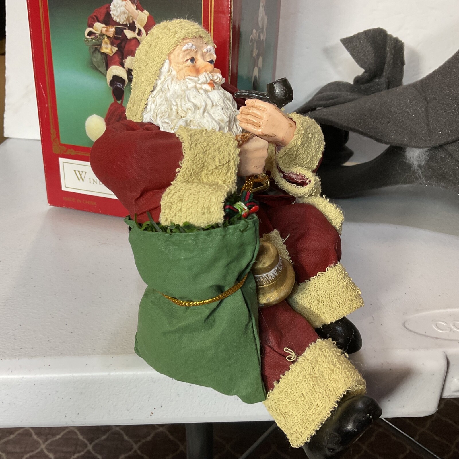 Windsor Collection Christmas Stocking Holder Hanger Fabrique Santa W ...