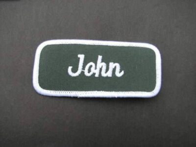 Name John patch uniform name patch New Iron on or Sew on | eBay