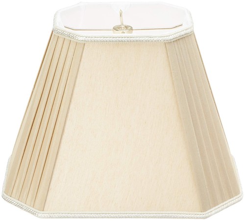 Royal Designs Rectangle Empire w Pleated Cut Corners Designer Lampshade ...