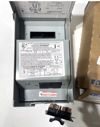 Eaton DPF222RGF20ST Air Conditioner Disconnect 60A 240V Fused/Outdoor ...
