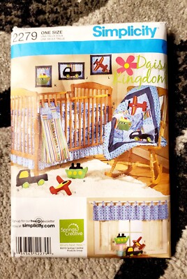 Simplicity 2279 Daisy Kingdom Baby Nursery Crib Springs Sewing Pattern ...