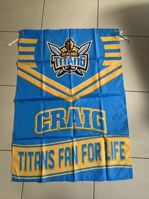 NRL Gold Coast Titans Cape Flag Personalised- Craig “Titans Fan For ...