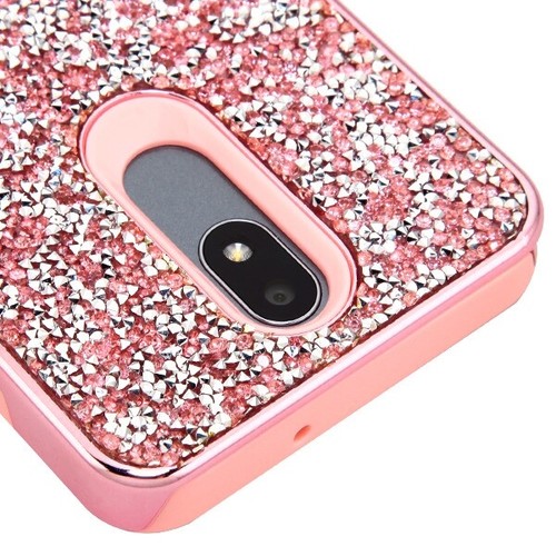 LG K30 2019 / X320 - Hard Hybrid Armor Case Rose Gold Pink Diamond ...