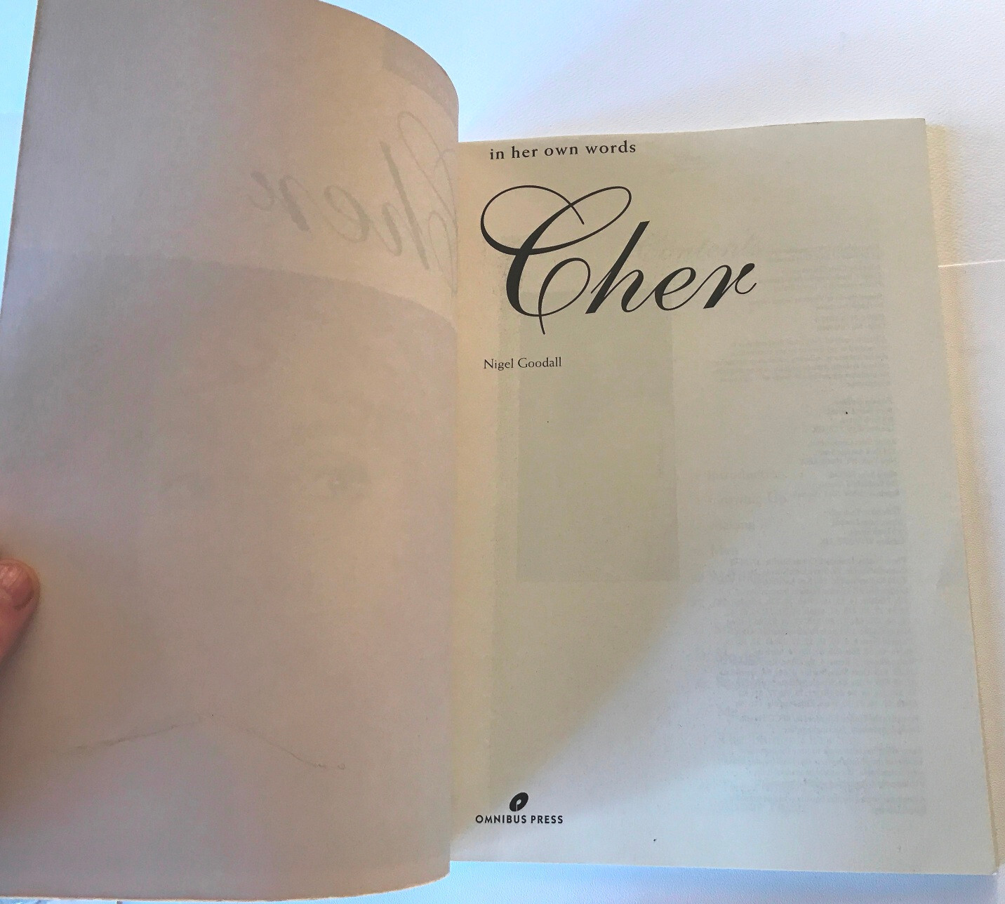 CHER in HER OWN WORDS 1992 * PHOTO BIOGRAPHY * life music romance Nigel ...