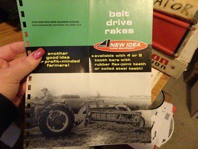New Idea Belt Drive Rakes Dealer's Brochure 7215-9 | eBay