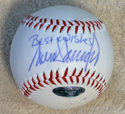 DONALD TRUMP AUTOGRAPHED AUTO SIGNED OFFICIAL RAWLINGS LEAGUE BASEBALL ...