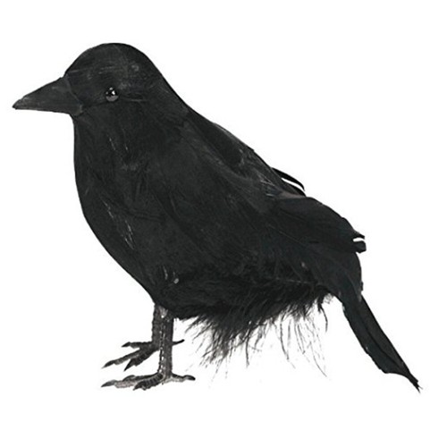 6PCS Halloween Crow Prop Realistic Raven Feathered Spooky Party Home ...