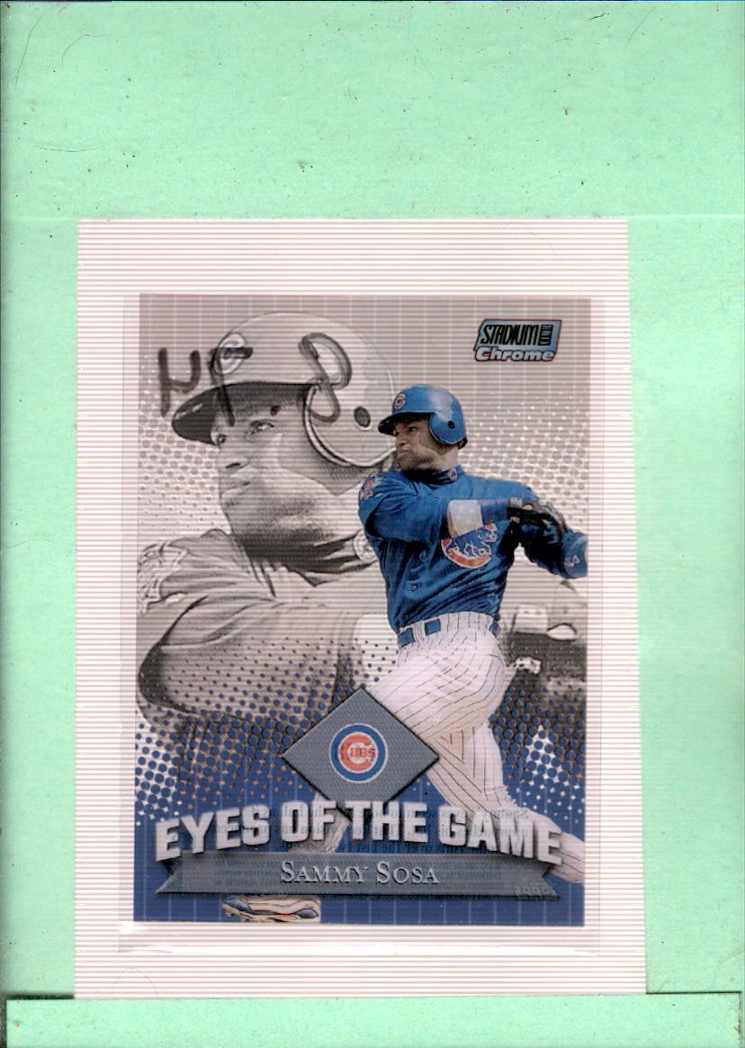 2000 Topps Stadium Club Chrome Eyes of the Game #EG8 Sammy Sosa MINT Cu ...