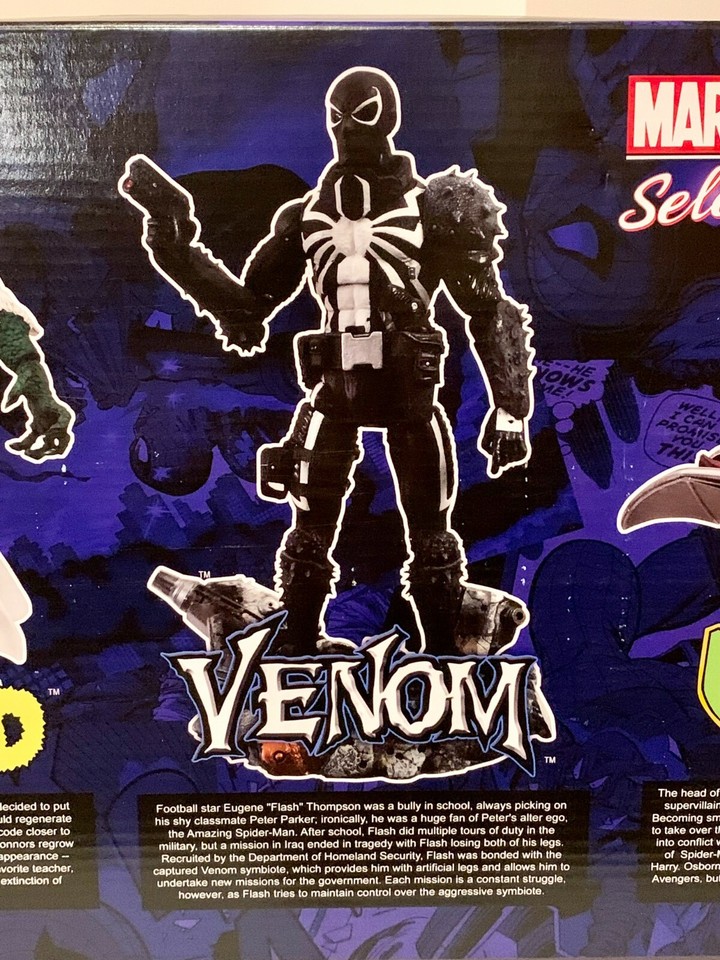 Marvel Select Fearsome Foes Agent Venom Flash Thompson base diorama ...