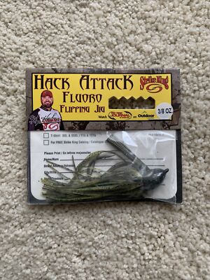 Strike King Hack Attack Fluoro Flipping Jig Candy Craw Size 3/8 | eBay