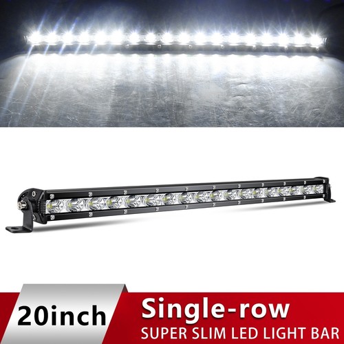 Ultra-thin LED Light Bar 20Inch 90W Slim Spot Driving Lamp Single Row ...