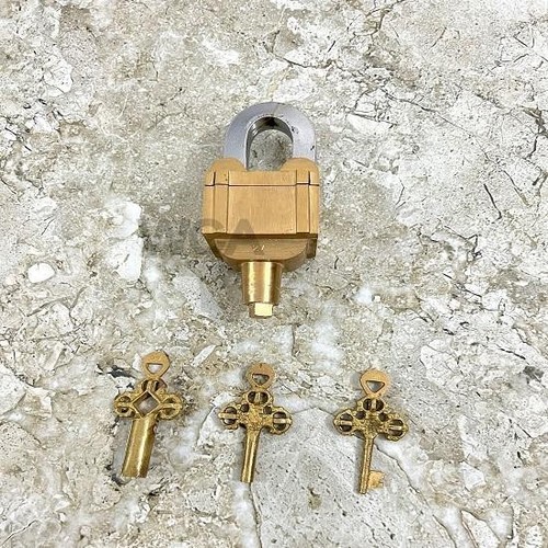 Handmade 3 Key Puzzle Open Lock Solid Brass Working Pack of Safety Lock ...