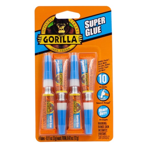 Super Glue Clear All Purpose Adhesive Fast Setting Impact Tough (Pack ...