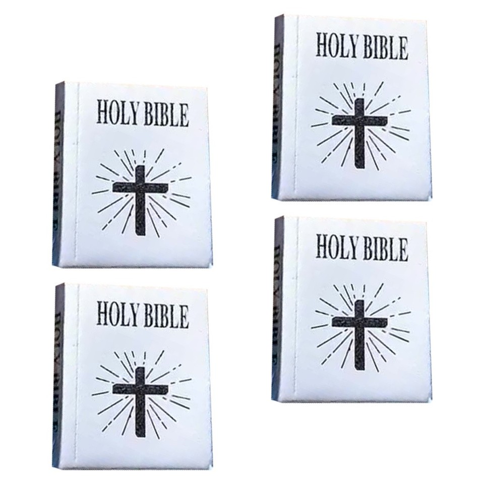 4 Pcs Mini Bible for Dolls House Miniature Toys Dollhouse Bibles | eBay ...
