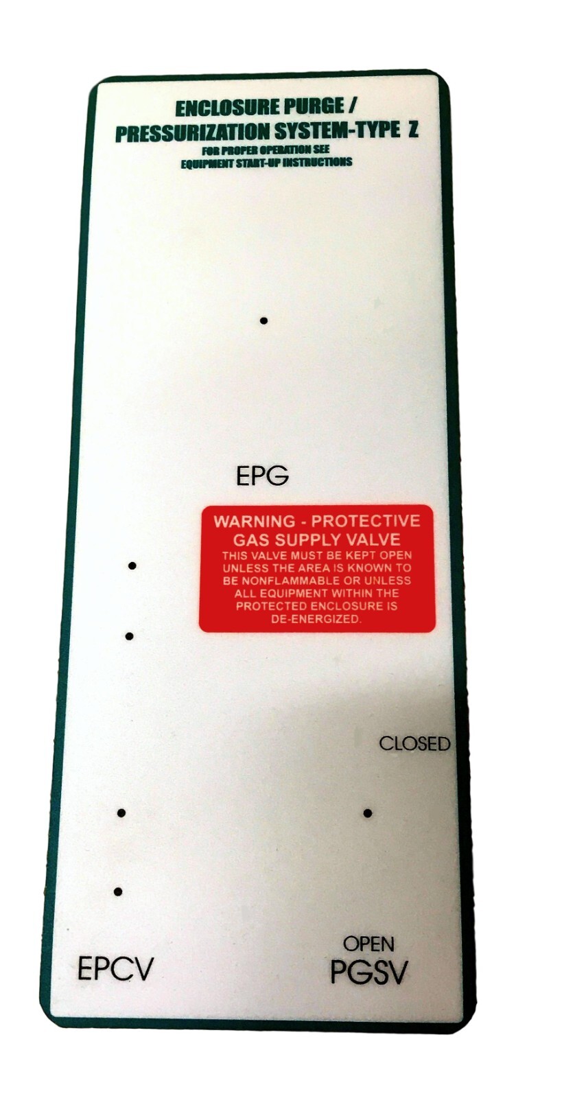 16-00359-REV-A, PFT-SM, Adhesive enclosure Purge warning label | eBay