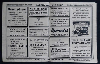 Antique 1921 Paper Advertisement Albany New York | eBay