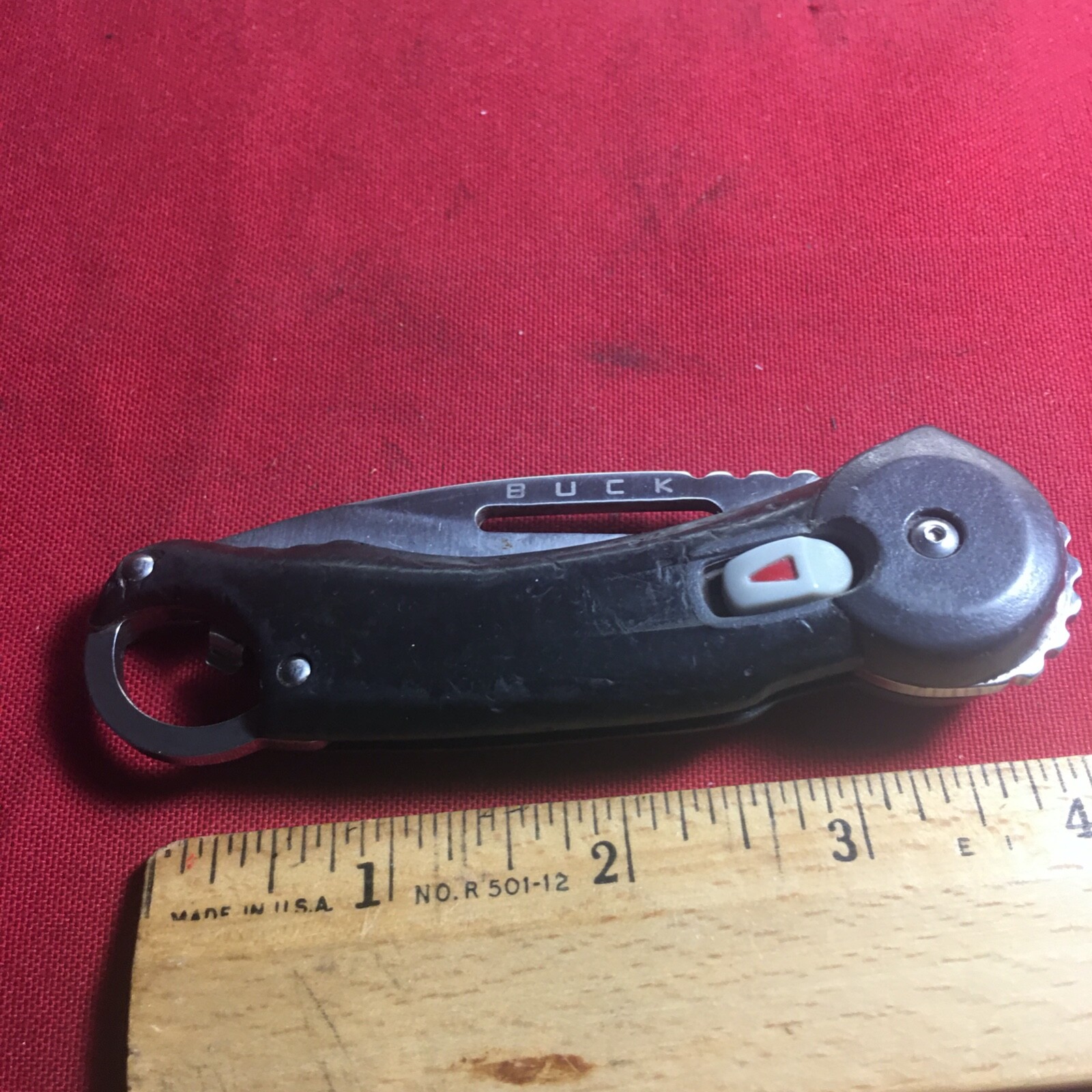 Buck Redpoint Black 750 Folding Knife Bottle Opener BLACK 1567M | eBay