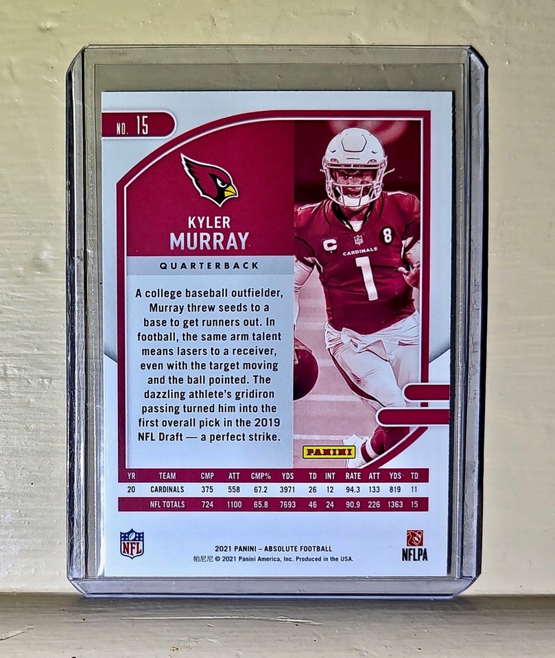 Kyler Murray 2021 Panini NFL Absolute Football #15 Green Parallel Card ...