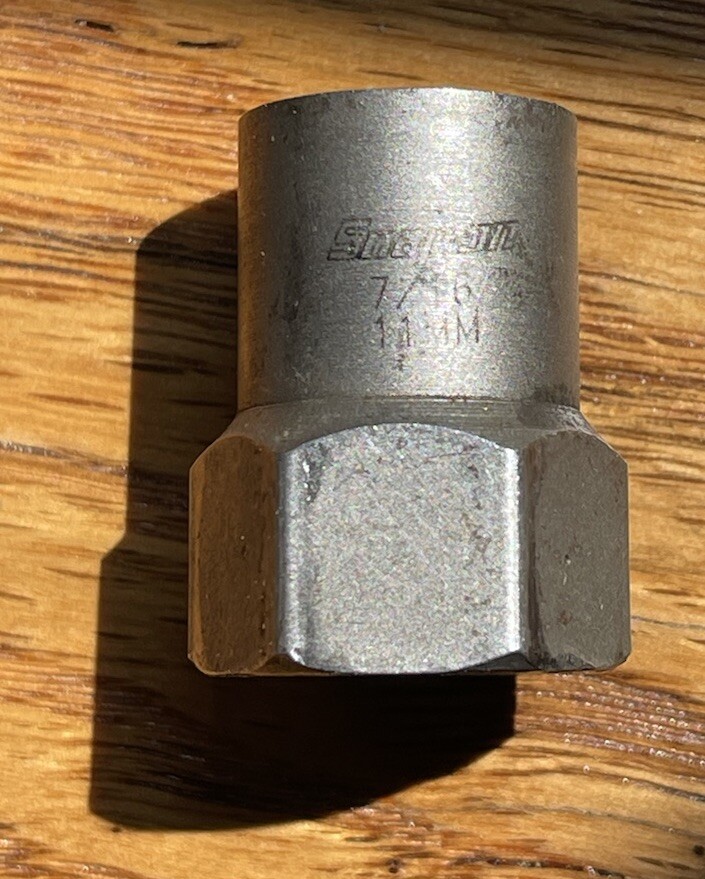 Snap On 3/8” Drive 11MM/ 7/16in Left Hand Fluted Bolt Extractor Rounded ...