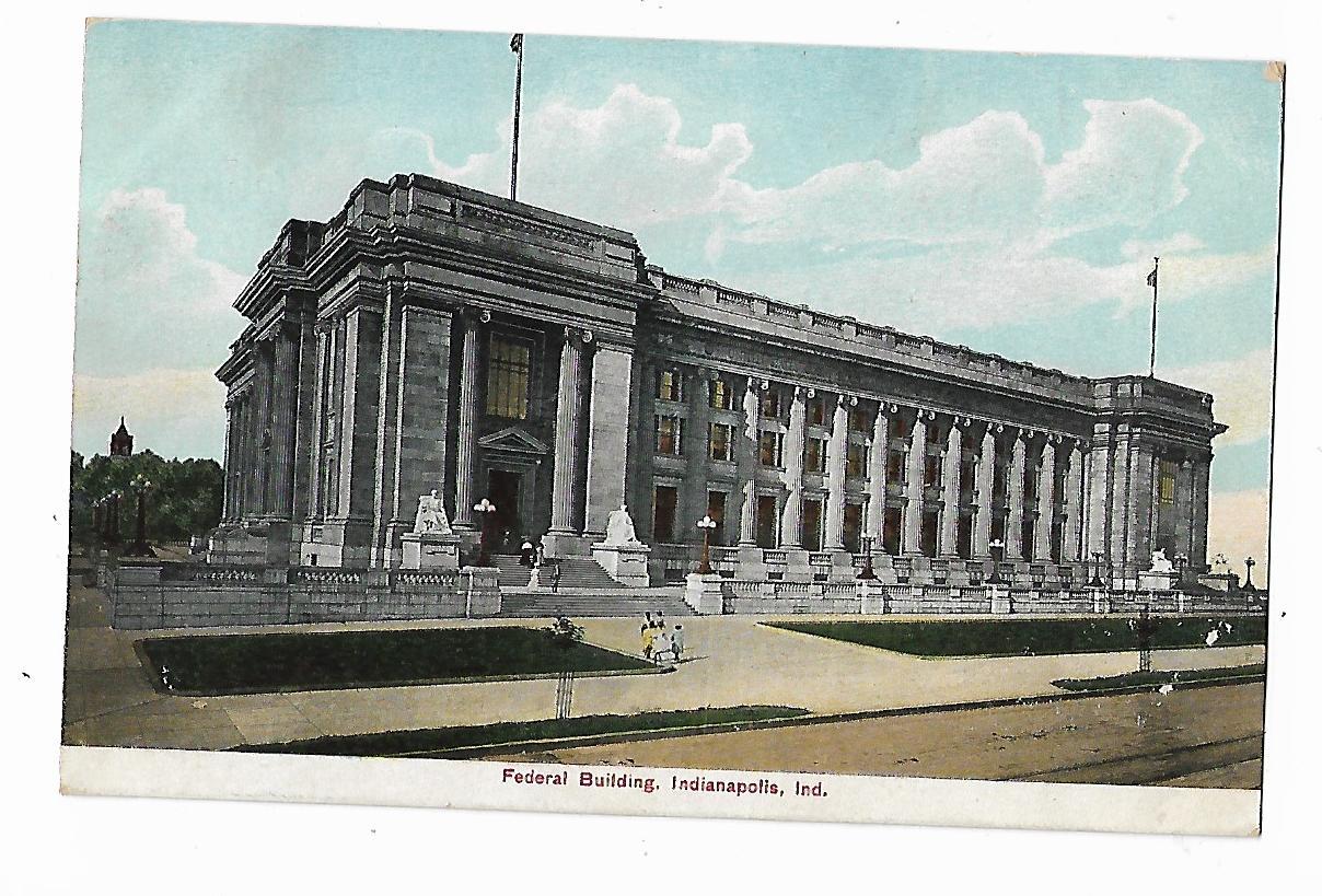 1907 Postcard Federal Building Indianapolis Indiana News Company | eBay