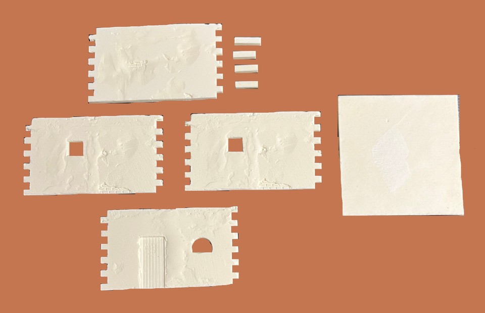 1/72 Scale Adobe Stucco Model Buildings Terrain Kit WWII Diorama ...