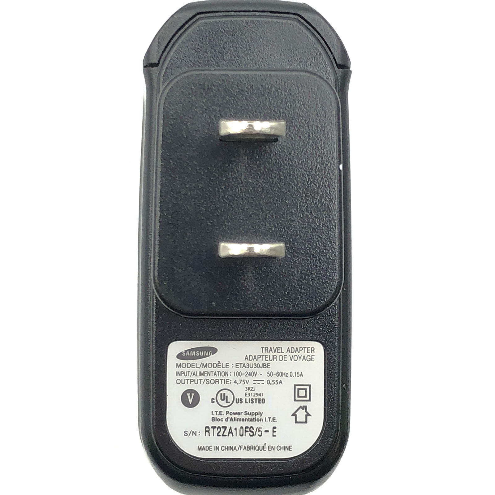 Genuine Samsung ETA3U30JBE Micro USB Travel Adapter 4.75V 0.55A Wall ...