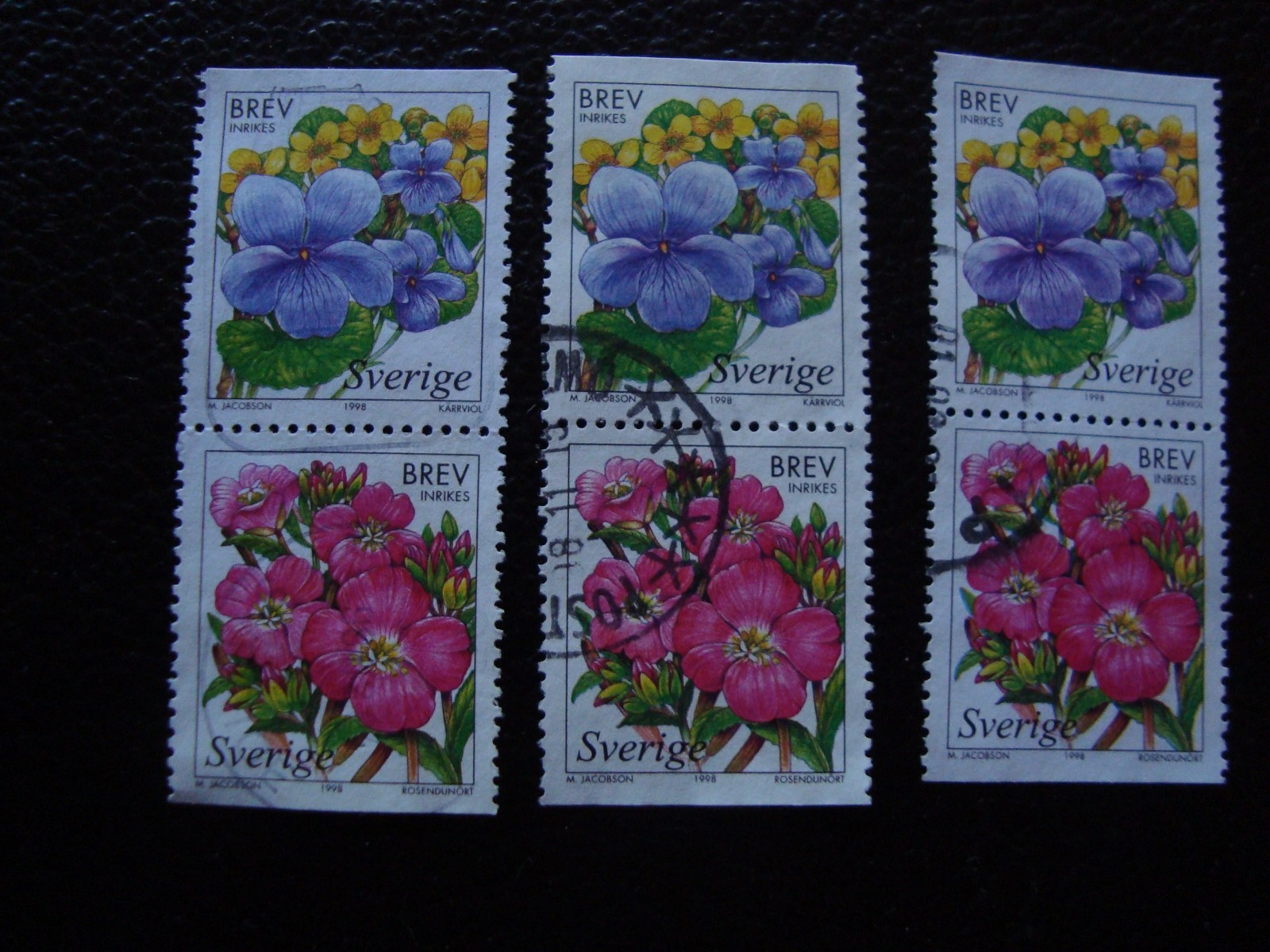 SUEDE - timbre yvert et tellier n° 2043 2044 x3 obl (A29) stamp sweden ...