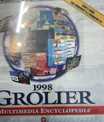 Grolier Encyclopedia 1998- CD-ROM Windows 95/Windows 3.1 Vintage Sealed ...