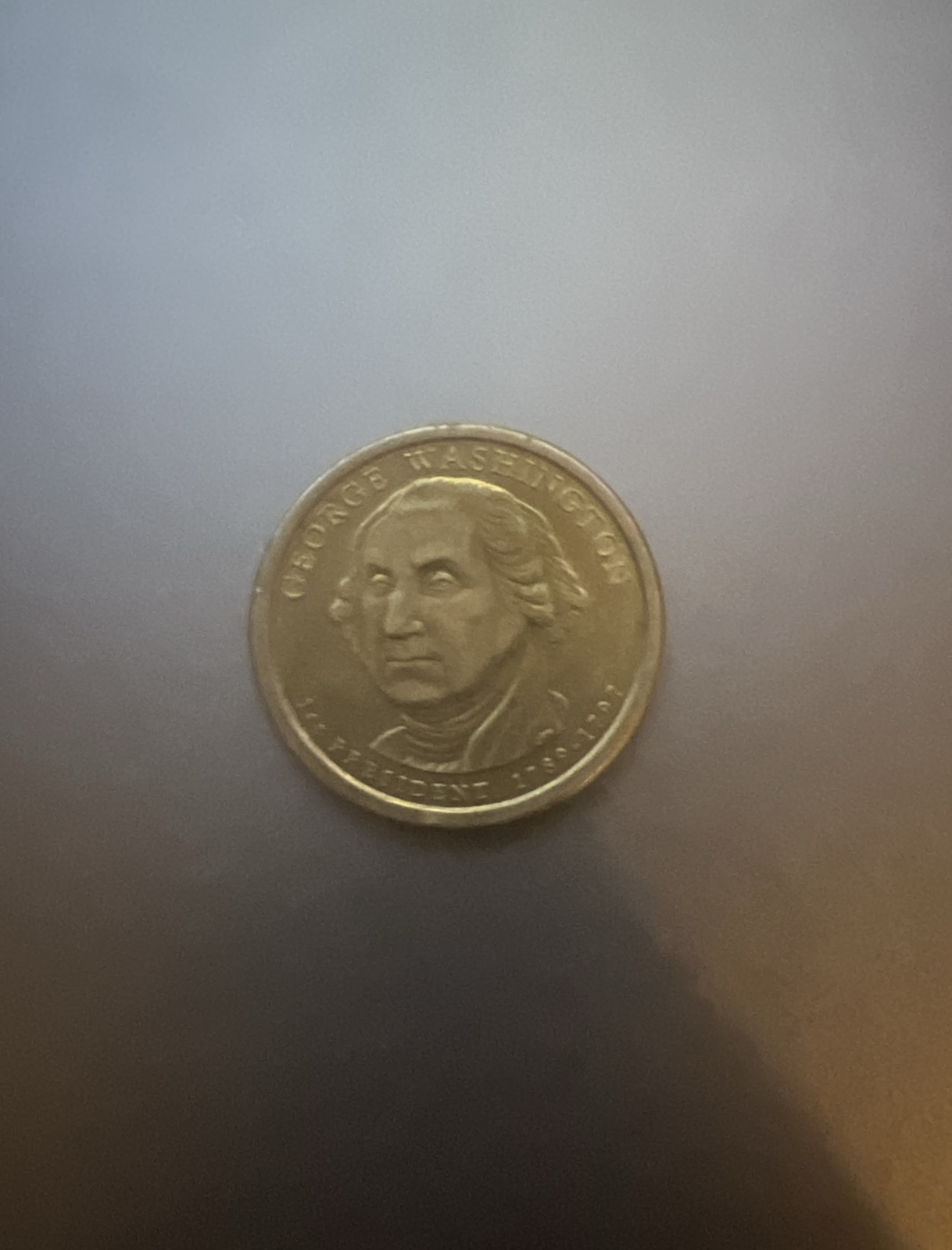 Gold George Washington 1 Dollar Coin 1789-1797 2007 P US One Dollar ...