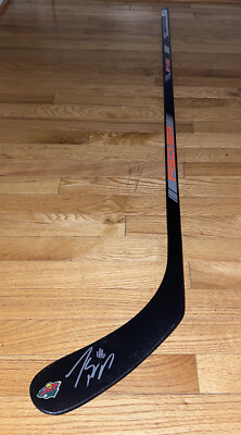 JARED SPURGEON SIGNED AUTOGRAPHED MINNESOTA WILD LOGO HOCKEY STICK COA ...