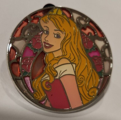 Disney Pin 113191 Princess Aurora Stained Glass Circle TDR Tokyo Resort ...
