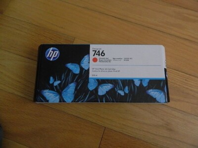 2025 GENUINE HP #746 Chromatic Red 300ml CARTRIDGE P2V81A DESIGNJET Z6 ...
