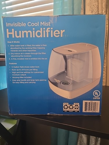 Used equate Invisible Cool Mist Humidifier EQ2109-UL Rooms up to 250 sq ...