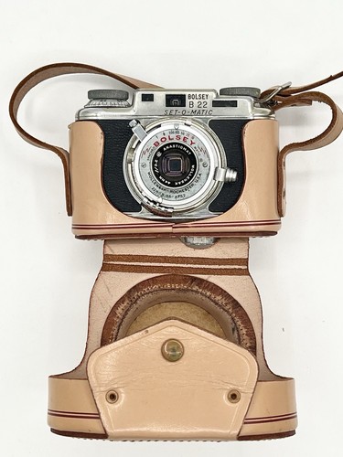 Vintage BOLSEY B22 Set-o-matic Camera w/cases, Filter Kit, Flash, Bulbs ...