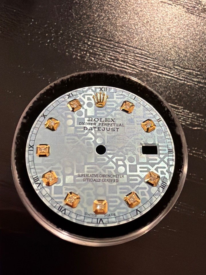 Rolex Mens Datejust Custom Blue Jubilee Anniversary Two Tone Diamond ...