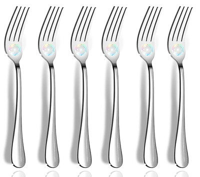 Forks, Dinner Forks, Set of 6 Top Food Grade Stainless Steel Table ...