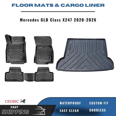 Car Floor Mat & UPPER Cargo Liner for Mercedes GLB Class X247 2020-2026 ...