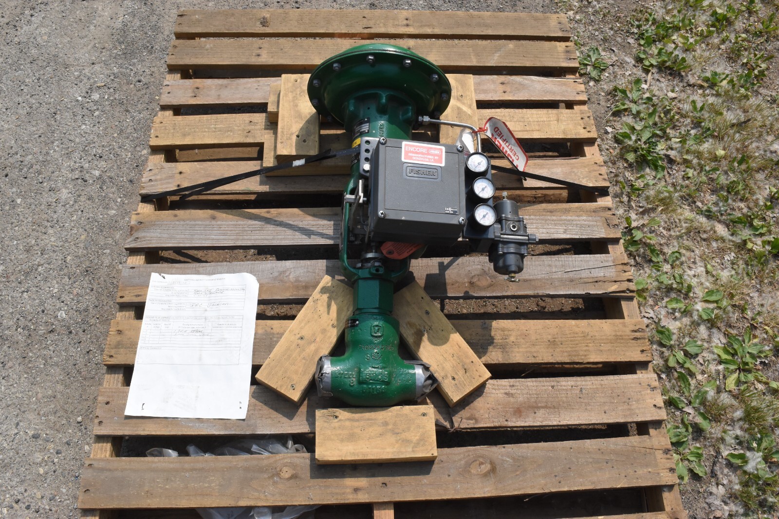 FISHER 667 SIZE 30 AIR PNEUMATIC DIAPHRAGM ACTUATOR 3/4" NPT VALVE ...