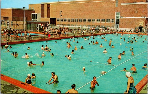 West Lafayette Indiana IN Purdue University Pool Postcard | eBay