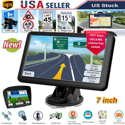 7" Gps Navigation for Car/Truck Touch Screen Maps w/ Spoken Direction ...