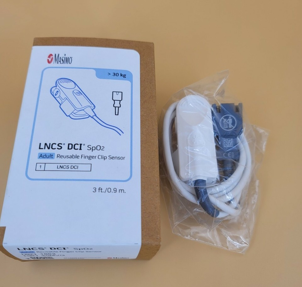 Masimo Set LNCS DCI SpO2 Adult Reusable Finger Clip Sensor 1863 - Brand ...