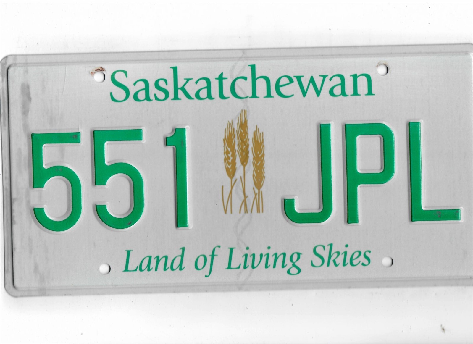 SASKATCHEWAN passenger license plate "551 JPL" | eBay