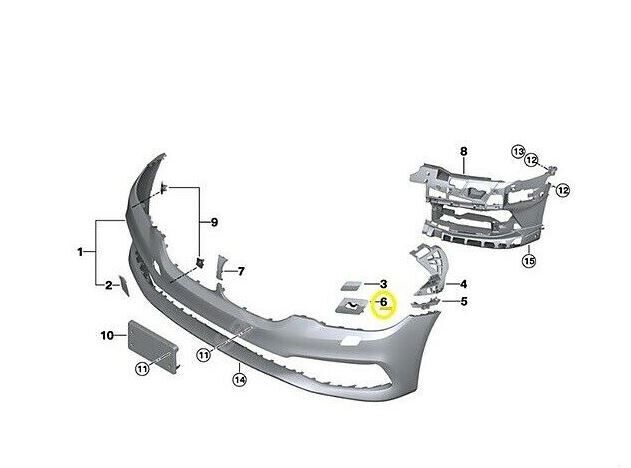 NEW GENUINE BMW G30 G31 2016 - 2019 HOLDER HEADLIGHT WASHER LEFT ...