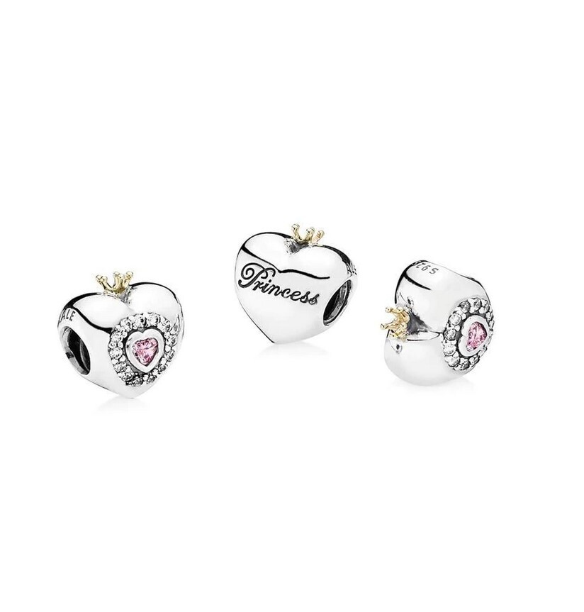 Pandora Baby Girl Handprint Heart Charm S925ALE Pink Zirconia NEW ...